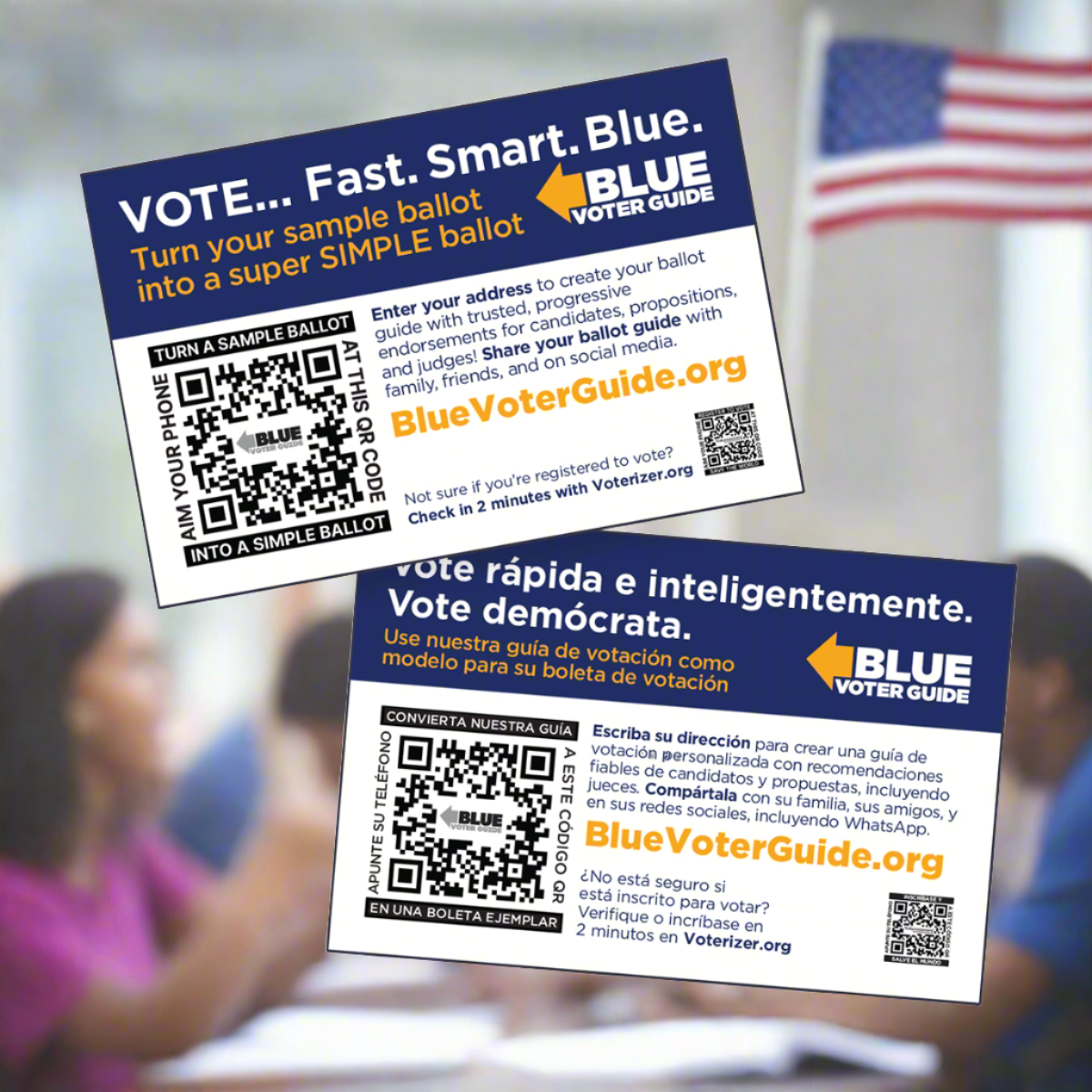 Blue Voter Guide Handouts – Plavidian FieldTeam6 Cards